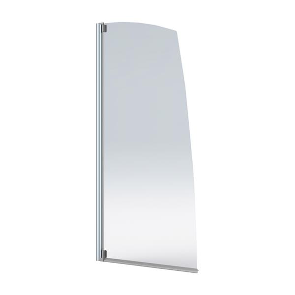 Aqualux Aqua 4 Sail Bath Screen 770mm X 1375mm X 4mm Silver Frame