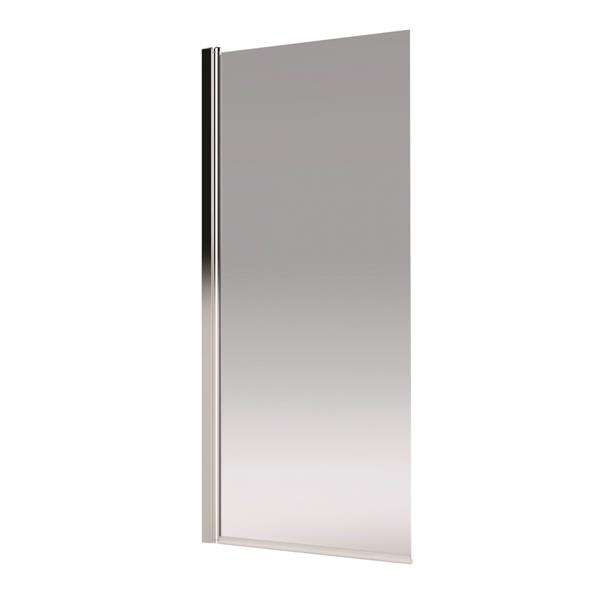 Aqualux Aqua 6 Square Bath Screen 850mm X 1500mm X 6mm Silver Frame